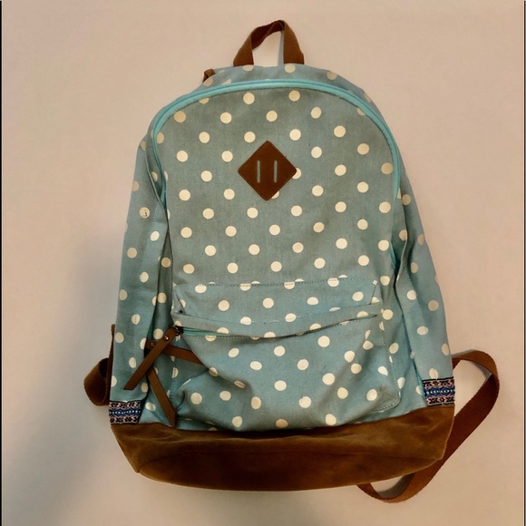 Target | Bags | Blue Polka Dot Backpack | Poshmark